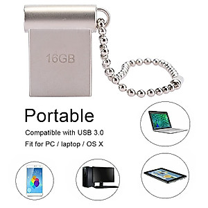 Heayzoki USB Flash Drive, Pendrive U Disk USB Drive PC Laptop Accessory Zinc Alloy Portable, Drives U Disk Transfer Small Files, for 7/8/10 / Windows Vista/Windows 2000 / OS X/Linux(16G)