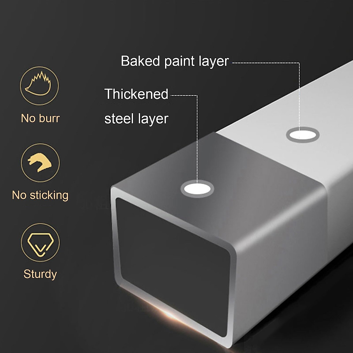 Thickened Metal Frame Prep Table Multi-Tier Workbench Organizer Rounded Countertop High Bearing Multi-Functional Commercial Workbench(Black,100x40x80cm)