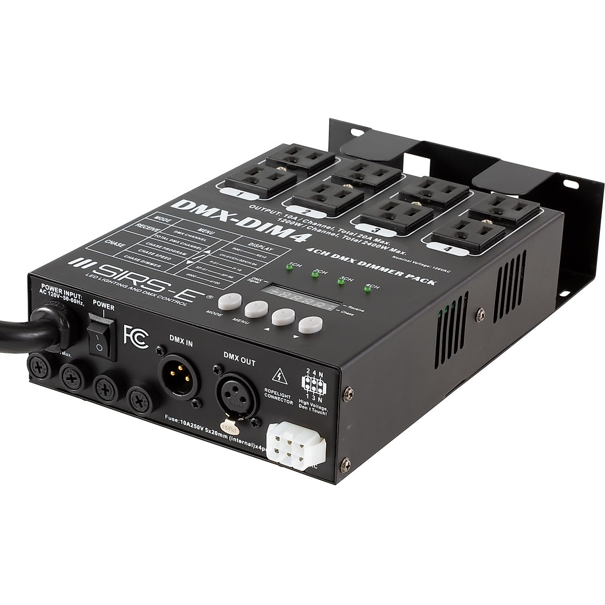 SIRS-E DMX-DIM4 4 Channel DMX Dimmer Pack Double Output