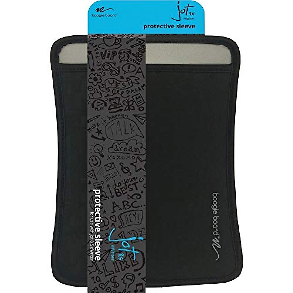 Boogie Board Jot Writing Tablet Protective Sleeve with Neoprene Material - for 8.5 in Jot Writing Tablets, Black
