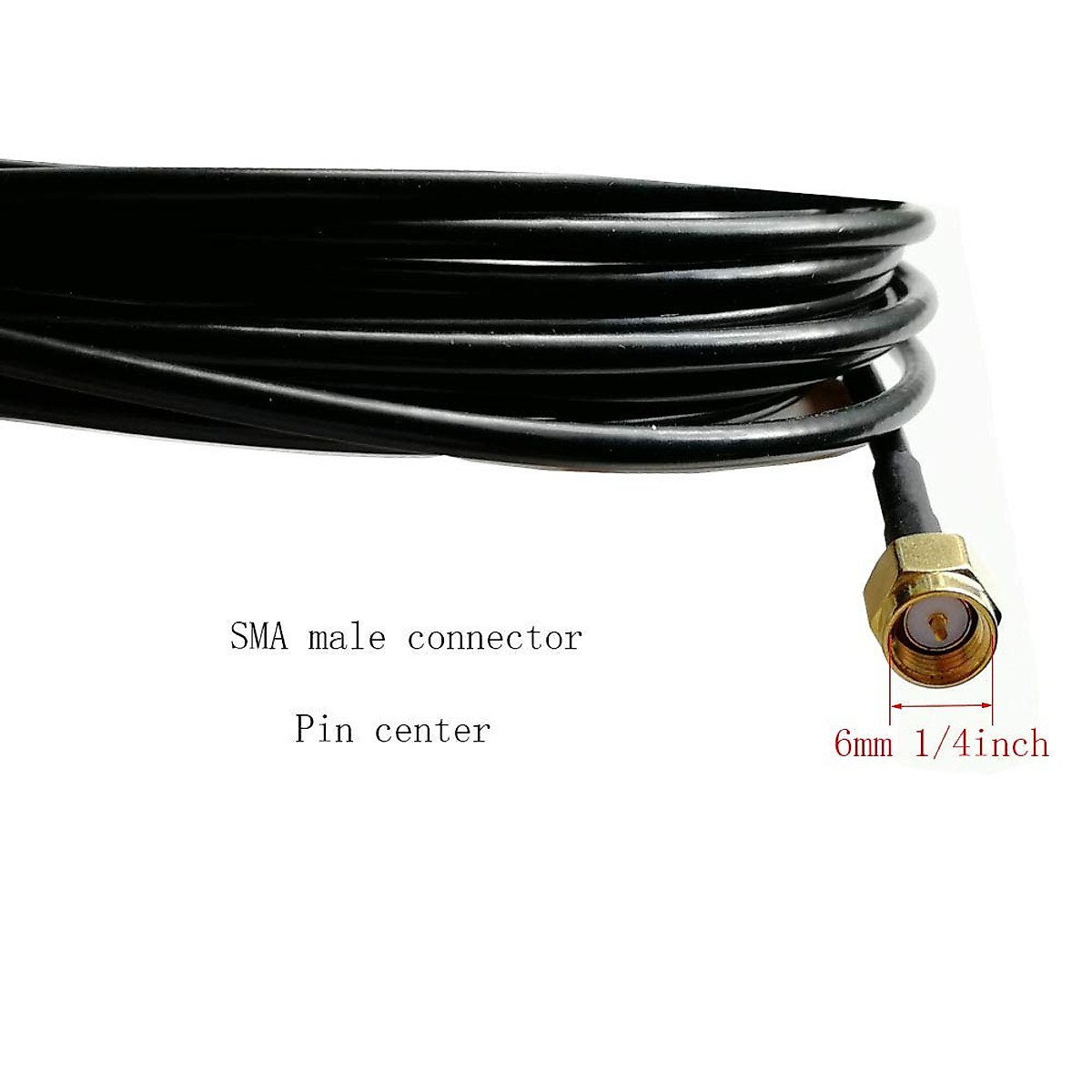Lala Smill RG174 WiFi Antenna Extension Cable, 20ft /6m SMA Male to SMA Female Coaxial Low Loss Cable for SDR Antenna, Security Camera Antenna, Mag Mount Antenna