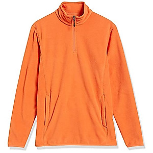 Amazon Essentials Men's Quarter-Zip Polar Fleece Jacket - Discontinued Colors, Orange, Medium