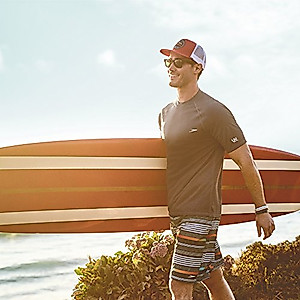 Speedo mens Uv Swim Short Sleeve Loose Fit Easy Tee - Manufacturer Discontinued Rash Guard Shirt, Speedo Black, 3X-Large Big Tall US