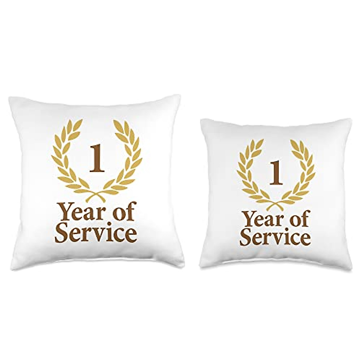 Years of Service Happy Work Anniversary Jubilee 1 Year of Service Funny 1st Work Anniversary Jubilee Throw Pillow, 16x16, Multicolor