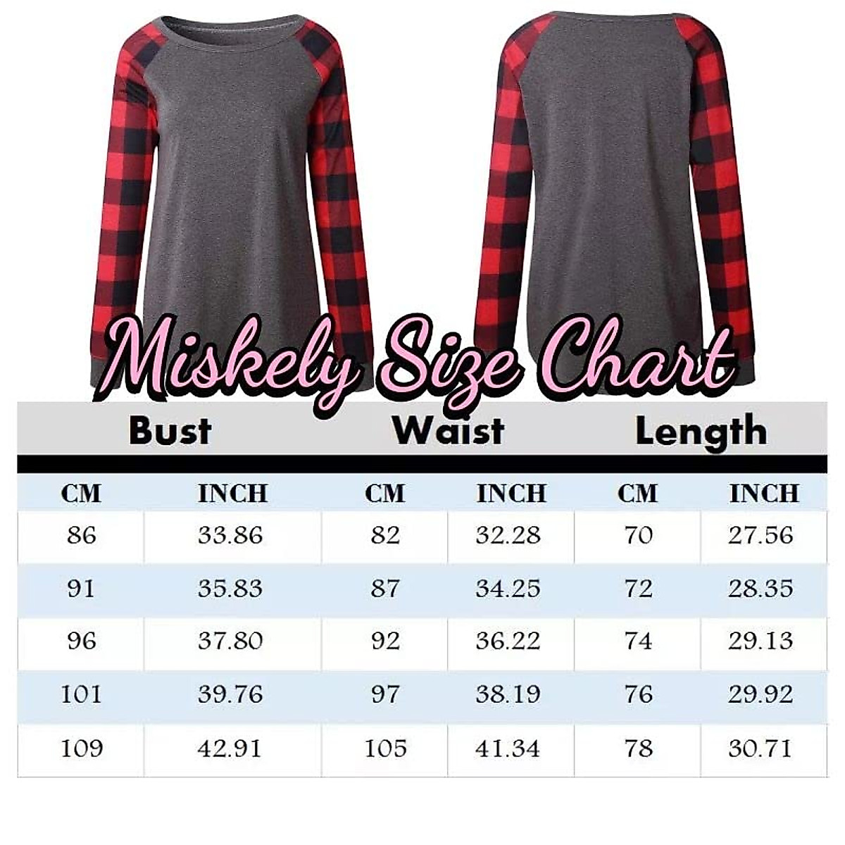 Miskely Women's Casual Color Block Long Sleeve Pullover Blouse With Pocket Loose Lightweight Tunic Tops Sweatshirt (XX-Large, A Grey Red Sleeve)