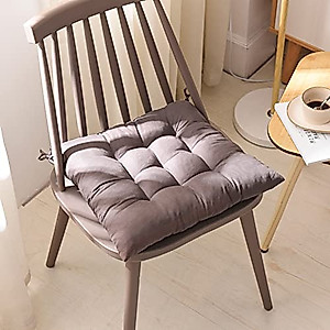 Square Chair Pads Chair Seat Cushions Set of 2 Tie-On Seat Pad Chair Cushion Chair Mats for Garden Patio Kitchen Dining Home Kitchen Office,40*40cm,Orange