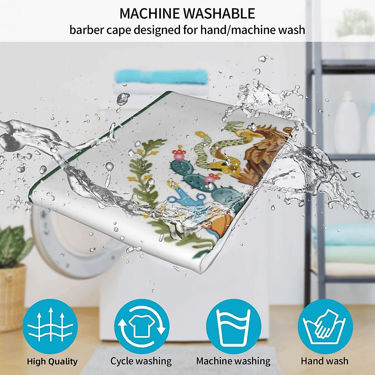 Xianjing unisex Custom Barber Cape,Personalized Salon Haircut Capes,Add Your Image Haircut Kit Hairdressing Apron for Home Salon and Barbershop