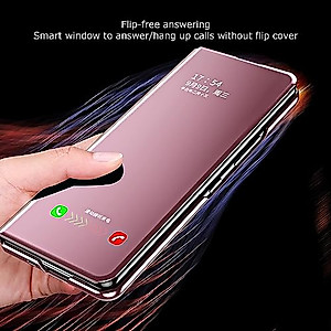 EKSED Case for Samsung Galaxy Z Fold 5, Plating Mirror Leather Protective Shell, Hard PC Frame Anti-Drop Anti-Fingerprint Full Coverage Protective Case,Black