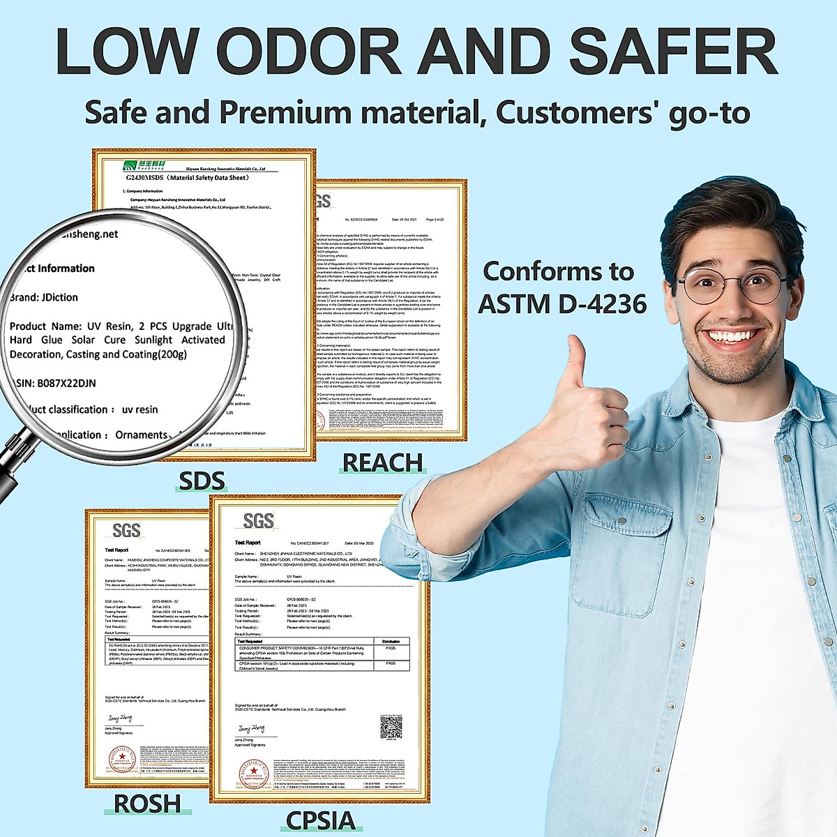 UV Resin, 2 PCS Upgrade Ultraviolet Epoxy Resin Non-Toxic Crystal Clear Hard Glue Solar Cure Sunlight Activated Resin for Handmade Jewelry, DIY Craft Decoration, Casting and Coating(200g)