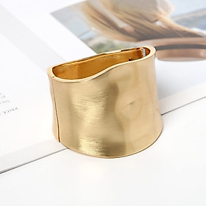 YANCHUN Gold Cuff Bracelets for Women Bangle Bracelet Chunky Gold Bracelet Non Tarnish 14K Gold Bracelets Trendy Jewelry Gifts