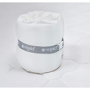 Regalo Double Sided Extra Long Toddler Bed Rail Bumper Foam Safety Guard for Bed, Bonus Kit, Includes Waterproof Cover and Reinforced Anchor Safety System, White