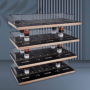 Colcolo 1/64 Scenery Diorama Parking Lot Vehicle Garage Acrylic Showcase Tabletop, Simulation Parking Lot Display Case Desktop Decor