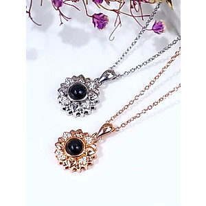 Dorunmo Personalized Photo Projection Pendant Necklace 925 Sterling Silver Heart Pendant Necklace jewelry Romantic Gifts for Gfriend Women Birthday Anniversary