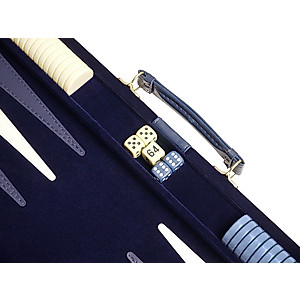 Middleton Games 15-inch Deluxe Backgammon Set - Blue