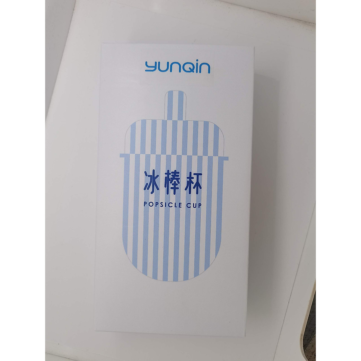 YunQin 300ml Cute Straw Cup New Plastic Popsicle Shape Water Bottle BPA Free Transparent Juice Drinking Cup Suitable for Adult Children (Purple)