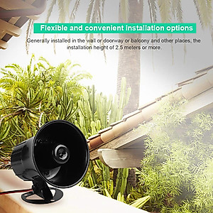 110dB DC 12V Wired Horn Alarm Siren Speaker Portable 15W / 20W Wired Antitheft Loudspeaker Alarm Siren Speaker for Home Security System