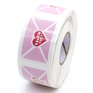 Muminglong 1.5 Inch Happy Post Sticker,Mail Sticker,Thank You Sticker, Small Business, Handmade Sticker,Packaging Sticker, 500 PCS