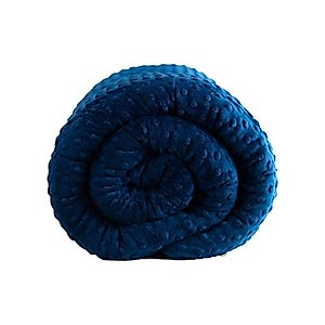 Mosaic Weighted Blankets Blue Minky Twin - 15lb