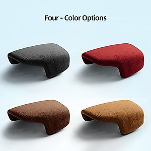 Alfanxi Gear Shift Knob Cover Alcantara Material Trim for Audi A4 B9 A5 Q5 Q5L A6 Q7 S4 S5 SQ5 (Black)