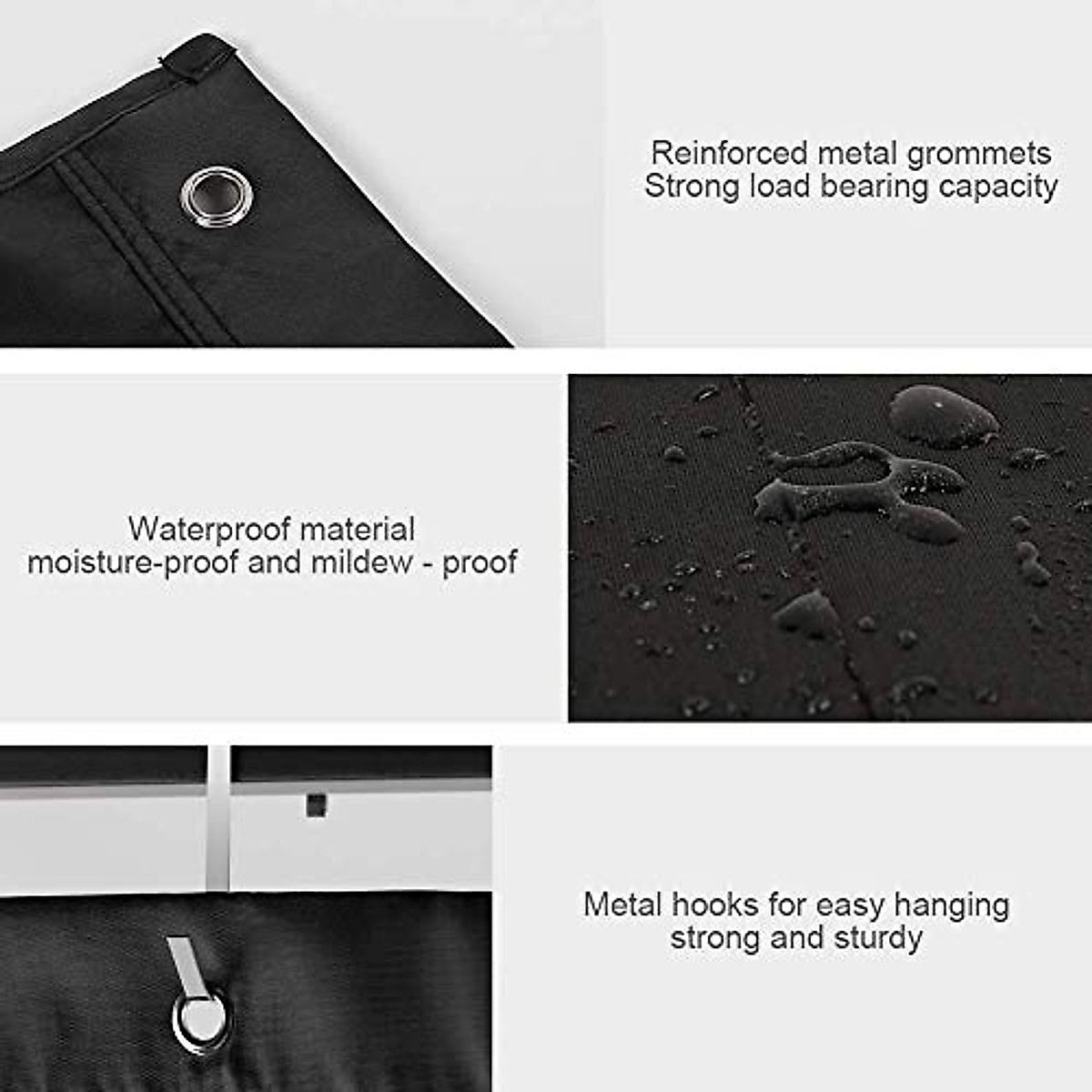 JiatuA Storage Pocket Chart, 5 Pockets Hanging Wall File Organizer with 4 Hooks, Hanging Pocket Chart - Hanging Storage Organizer for School, Home or Office Wall Pocket Chart, Black, 2 Pack