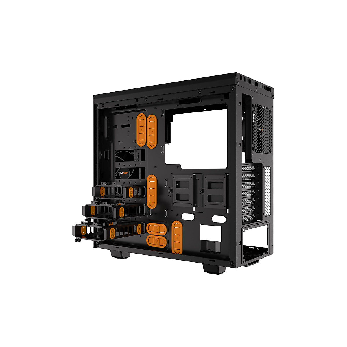 be quiet! Pure Base 600 | ATX Midi Tower PC Case | 2 Pre-Installed Fans | Tempered Glass Window | Orange | BGW20