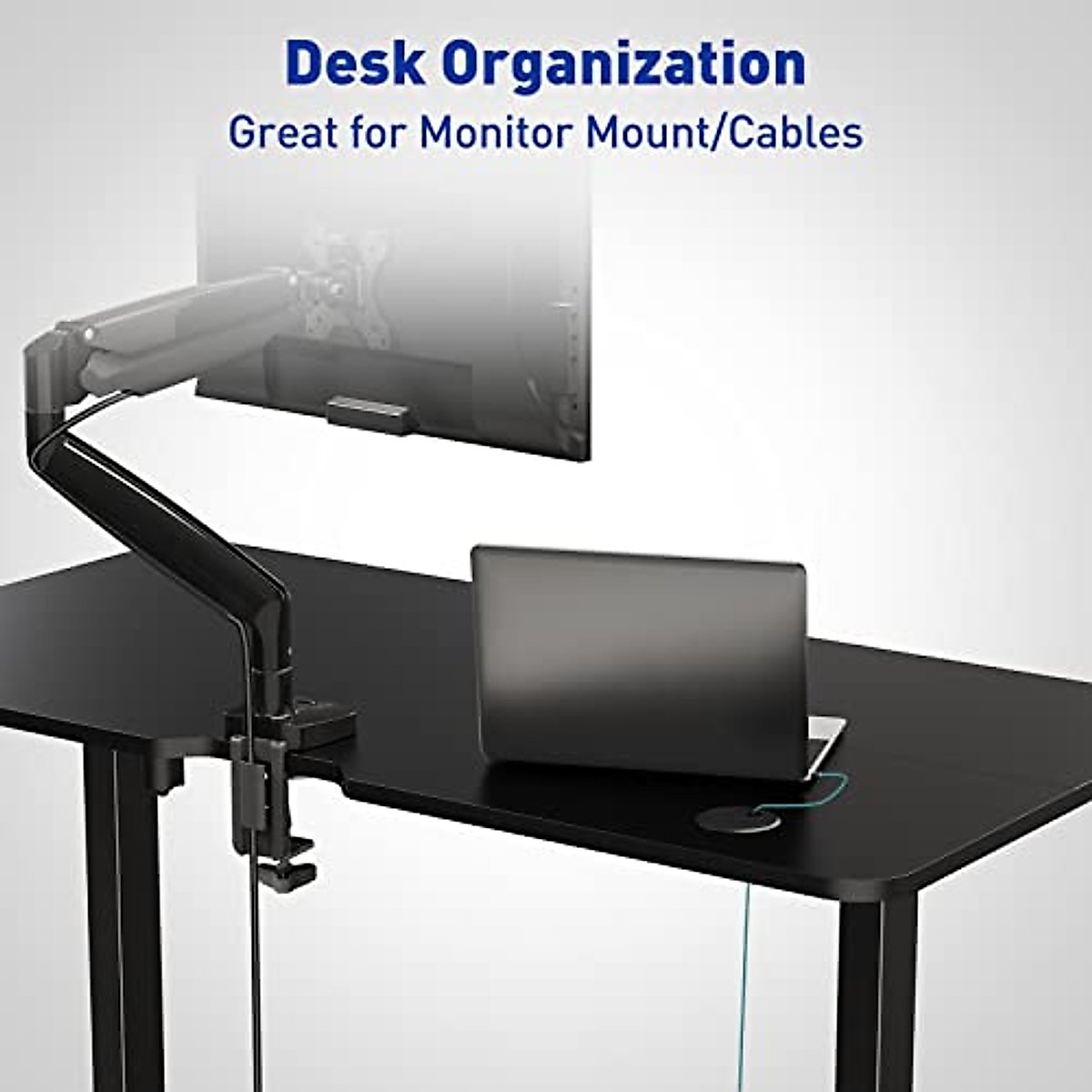 WOKA Electric Standing Desk Adjustable Height 48x24 in with Memory Controller, Ergonomic Motorized Standing Desk with Keyboard Tray, Rising Desk for Home Office Sit Stand Desk