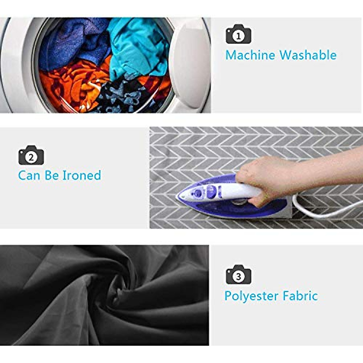 MOUNTDOG 6.5 x 10ft Black Backdrop Background for Photography, Polyester Fabric Chromakey Black Photo Backdrop Curtain Background Screen Collapsible Seamless for Photo Video Studio(Stand NOT Included)