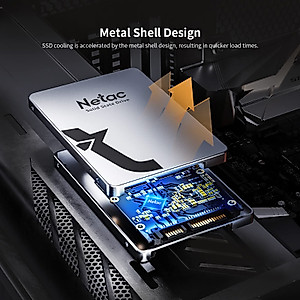 Netac 2TB Internal SSD Up to 550MB/s SATA III 6Gb/s 2.5" Internal Solid State Drive 3D NAND Easy to Install for Laptop Computer Upgrade Speed Game