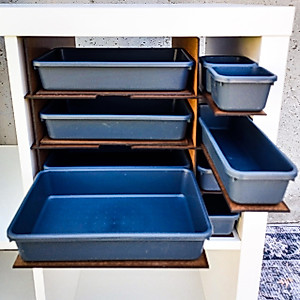 8-Section Insert with Slide-Out Bins, Compatible with IKEA KALLAX Shelf Unit