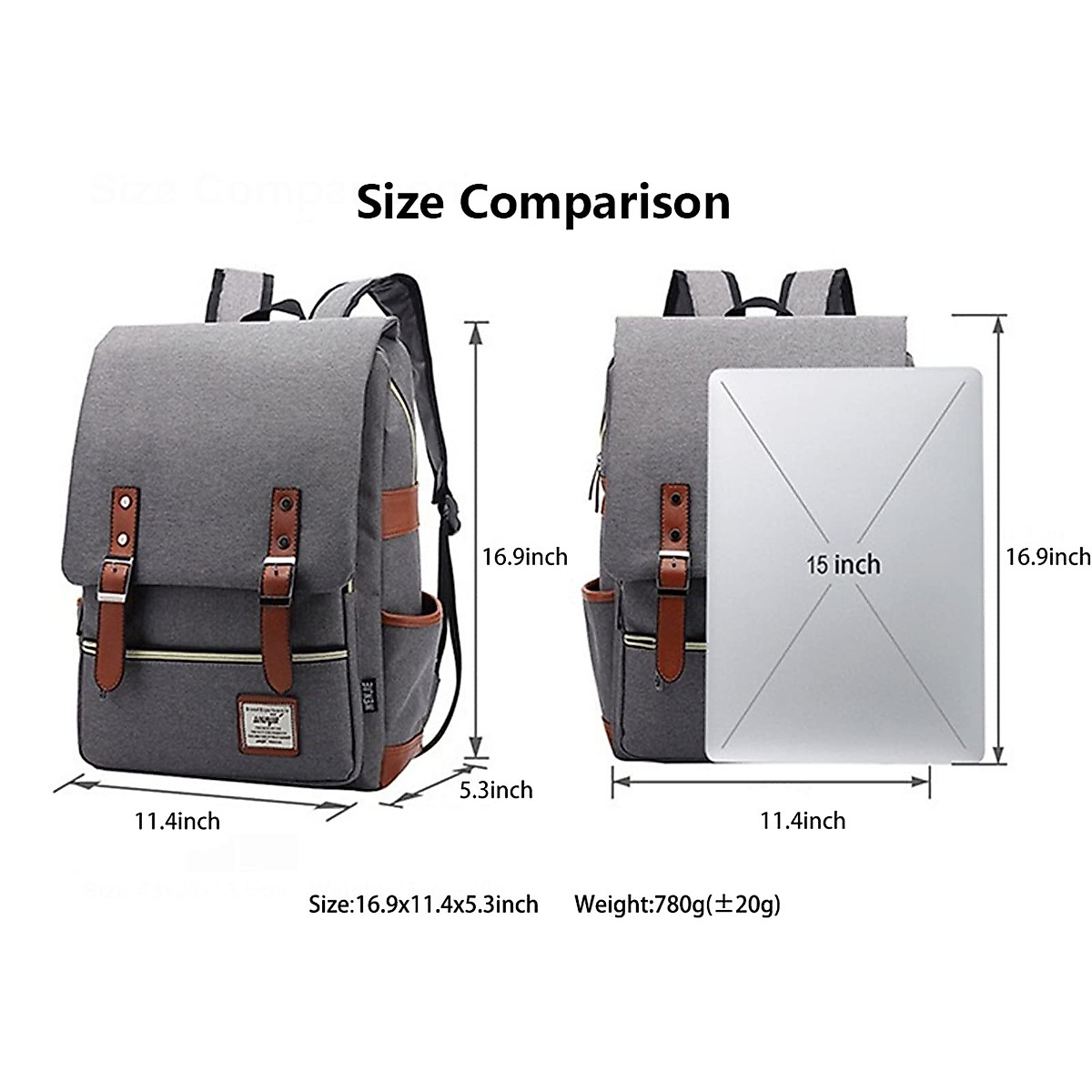 IRYZE Teen The Promised Neverland Student Bookbag Rucksack Lightweight Durable Laptop Bag Durable Canvas Knapsack