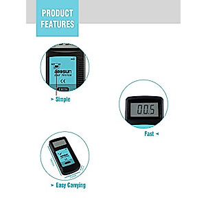 allsun Digital EMF Tester Electromagnetic Radiation Meter Electromagnetic Field Wave Detector Magnitude Detector Handheld LCD Household Dosimeter