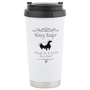 CafePress THOUGH SHE BE BUT LITTLE SHE IS FIERCE Stainless S Stainless Steel Travel Mug, Insulated 20 oz. Coffee Tumbler
