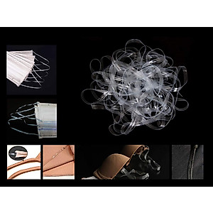 D.I.Y 1/4" Clear Elastic, 100% Thermoplastic Polyurethane, Small Packaging by Anytape Korea, 10 Yard, 30 Yard, and 500 Yard Packaging Available (1/4" Clear 500 Yard)