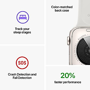 Apple Watch SE (2nd Gen) [GPS 44mm] Smart Watch w/Midnight Aluminum Case & Midnight Sport Band - M/L. Fitness & Sleep Tracker, Crash Detection, Heart Rate Monitor, Retina Display, Water Resistant