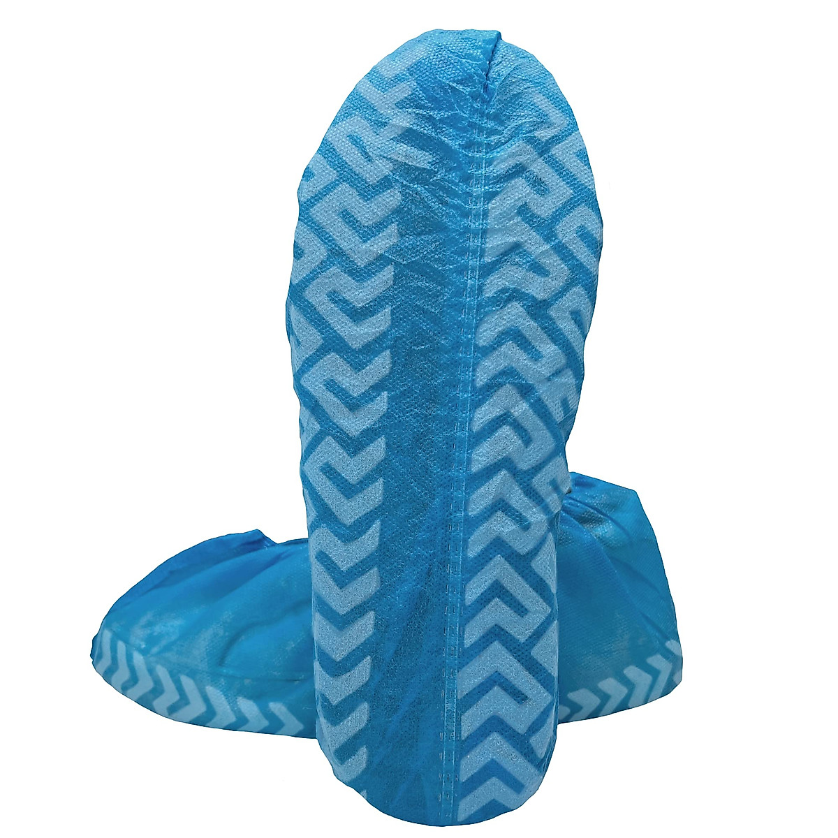 Innovative Haus Premium Thick Disposable Boot & Shoe Covers | Durable, Non-Slip, Treads, Water Resistant, Non-Toxic, 100% Latex Free | Stronger than Competitor-40 grams |100-Pack Blue| (Extra Large)