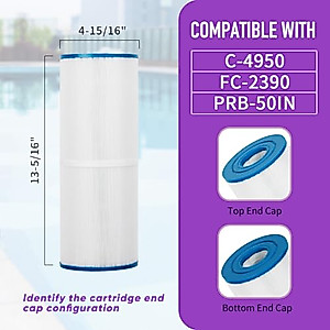 ZOTEE PRB50-In Spa Filter Replaces Unicel C-4950,Darlly 40506,Guardian 413-212-02,Filbur Fc-2390,03Fil1600,17-2380,Jacuzzi J200 Series Filter,Cal Spa Hot Tub Filter,1 Pack