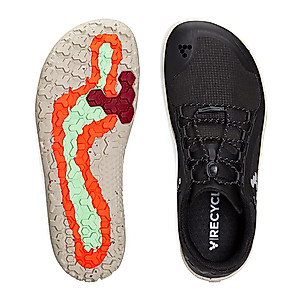 Vivobarefoot Primus Trail II FG, Womens Recycled Off-Road Shoe with Barefoot Firm Ground Sole Obsidian