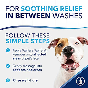 TropiClean Oxymed Tear Stain Remover for Dogs & Cats | Tearless Around The Eye Cleaner for Dogs & Cats 8 oz