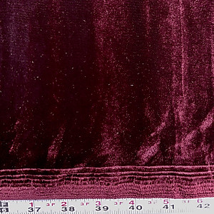 Princess Burgundy Polyester Spandex Stretch Velvet Fabric for Bows, Topknots, Headwraps, Scrunchies, Clothes, Costumes, Crafts - 10001
