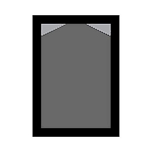 Gallery Solutions 16x20 Black Wall Picture Frame with Double White Mat For 11x14 Image