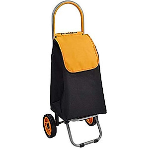 Shopping Trolley on Wheels Multi Function Shopping Cart Collapsible Lightweight Aluminum Alloy Trolley Push Cart Bag with 2 Wheels Large Capacity Luggage Cart Storage Hand Trucks,Rose Red ,Sho