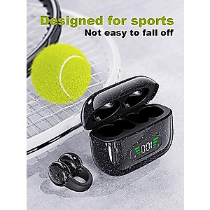 Open Ear Bluetooth Earbuds Ear Clips Wireless Bluetooth Headphones Open Ear Bone Conduction Earbuds Noise Cancelling Wireless Bluetooth Earbuds Open Air Headphones Earphones Sports Earbuds for School