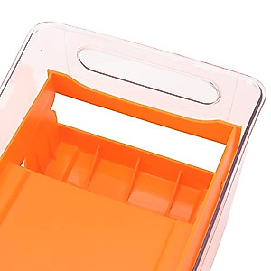 2 Tier Soda Can Organizer for Refrigerator Organizer Bins Soda Pop Can Holder Dispenser Drink Beverage Holder for Fridge Cabinets Freezer(Orange)