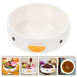 UPKOCH Funny Cute Chick Plates Mini Dessert Plate Handmade Duck Safety Ceramics Sauce Plate Hamster Bowl Bird Food Bowl.