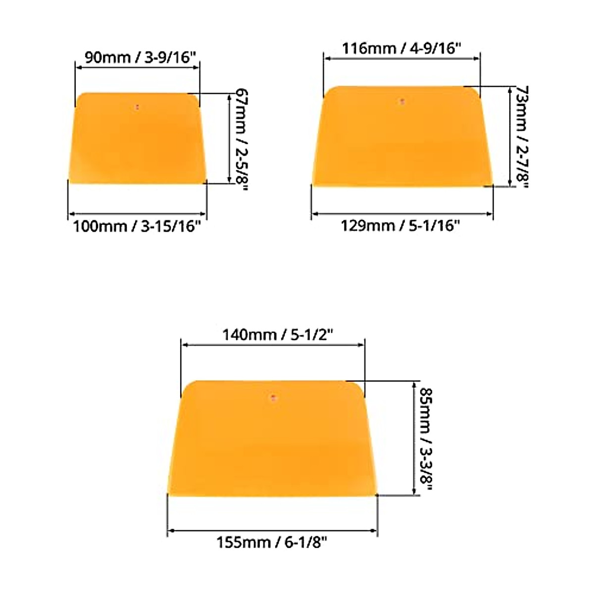 QWORK Body Filler Spreaders, 15 Pcs Car Scraper Kit, Automotive Fillers Hard Plastic Spreaders, Soft Installation Tool for Auto Glass Cleaning, Caulking Agents Car Body Maintenance