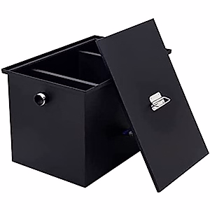 Commercial Grease Interceptor 8-70 LB, Carbon Steel Grease Trap 4-35 GPM, Grease Interceptor Trap With Side Water Inlet, Under Sink Grease Trap For Restaurant Canteen Factory Home Kitchen,40 LB