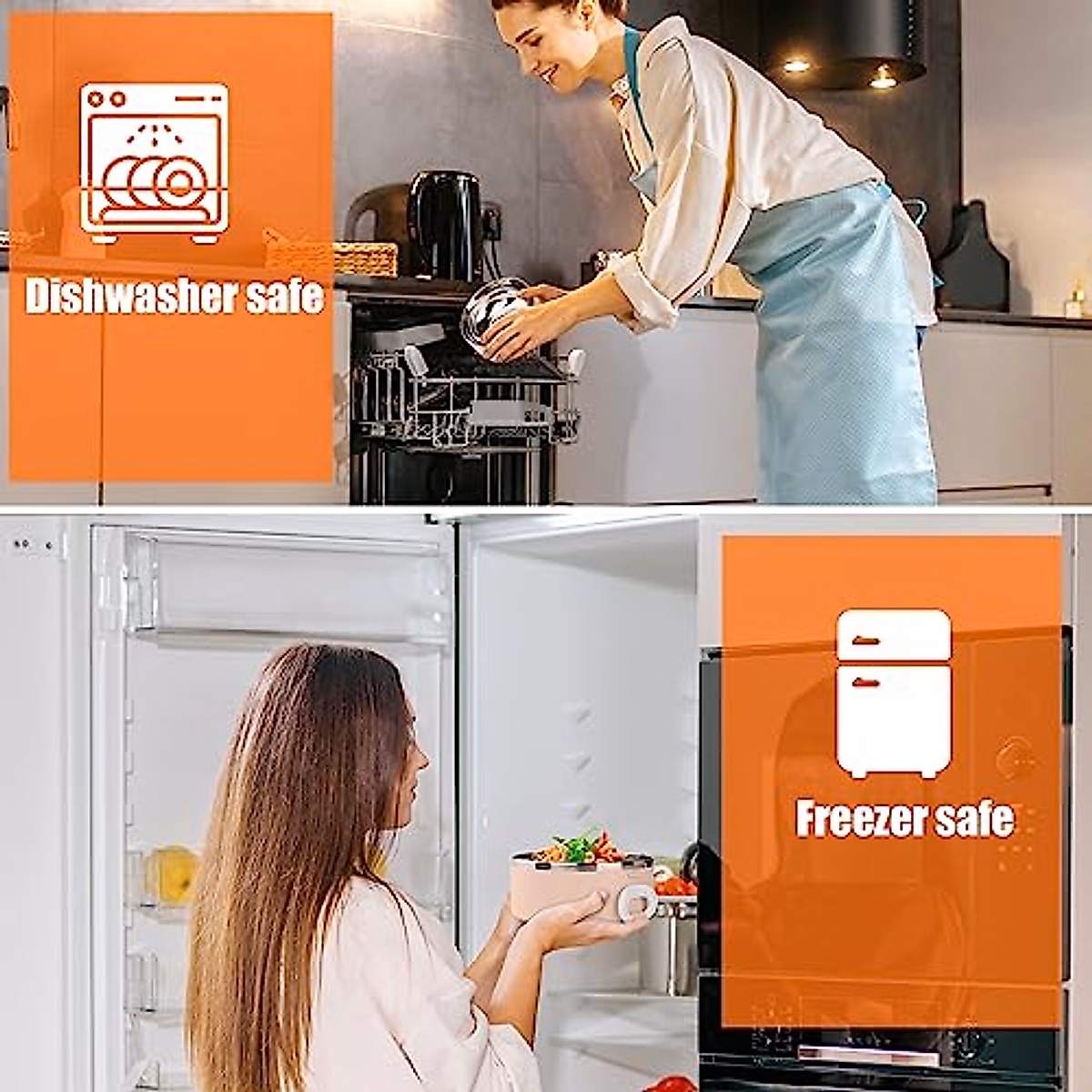 Mr.Dakai Hot Bento Box Adult Lunch Box with Utensils, Large Bento Box Stackable Thermal Insulated Electric Lunchbox Containers for Adults, Portable Heater Food Warmer for Dining Out, Work