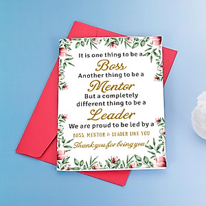 Christmas Appreciation Cards for Coworkers Leaders Boss Day Gifts for Him Her Woman Thank You Gifts for Men Boss Lady Mentor Birthday Funny Gifts for Boss Managers Supervisors Anniversary Leaving