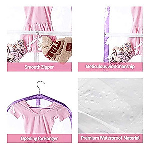 Clear Kids Garment Bags,3 Packs Garment Bag For Dance Costumes With Pockets,Foldable Garment Bags For Hanging Clothes Travel Storage,Dance Garment Bags For Dancers.35" Garment Dance Competition Bag