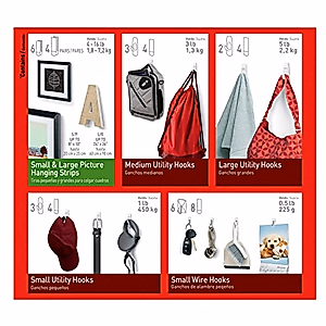 Command Variety Pack, Picture Hanging Strips, Wire Hooks and Utility Hooks, Damage Free Hanging Variety Pack for Up to 19 Items, 1 Kit